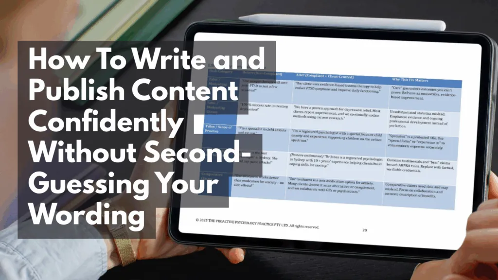 Practice Growth & Compliance CPD Library - ProActive Psychology